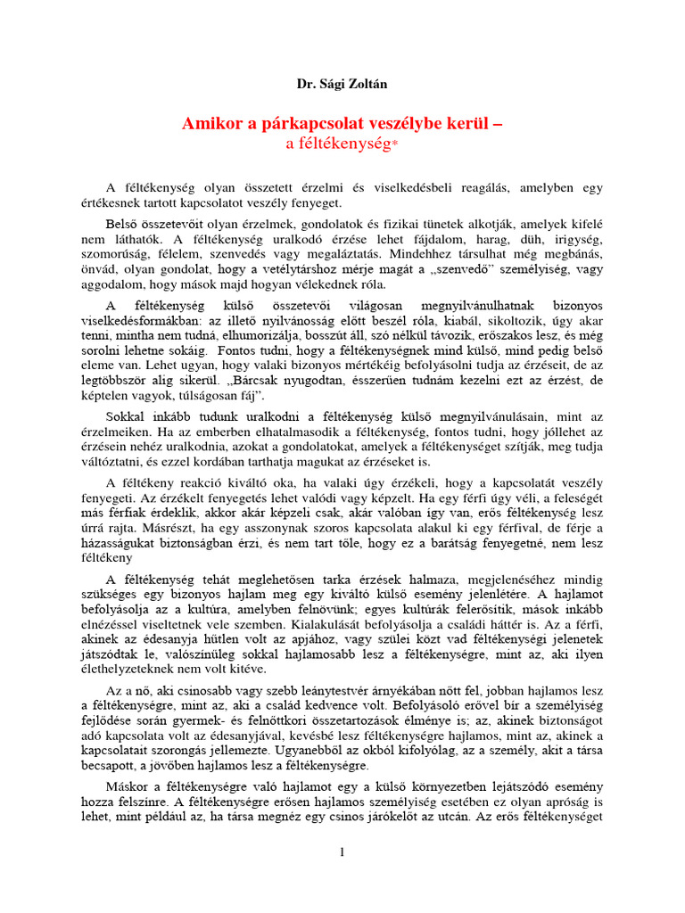 DR Sagi - Feltekenyseg | PDF