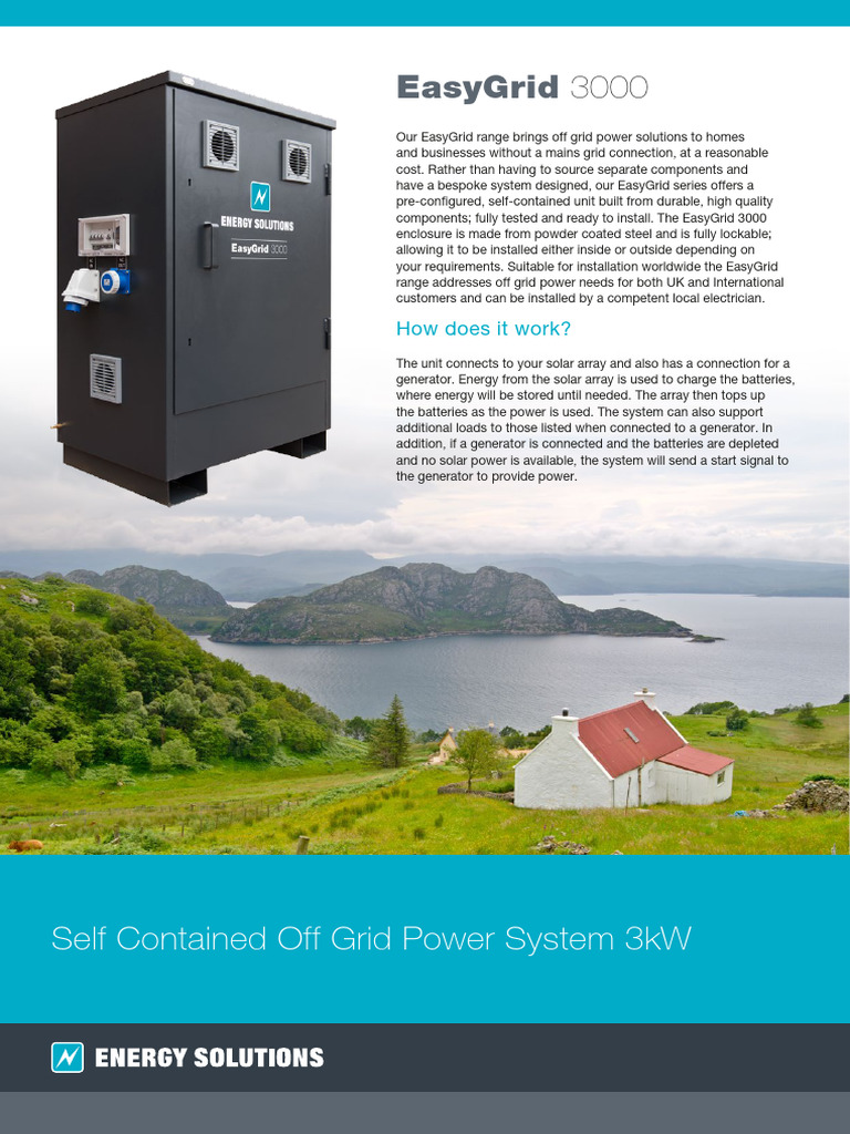 EG 3000 Brochure | PDF | Photovoltaic System | Battery Charger