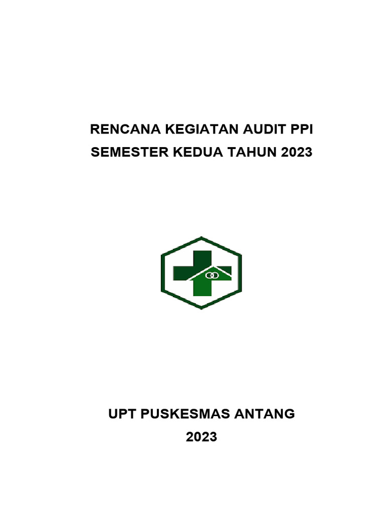 Rencana Audit PPI Puskesmas Antang 2023 | PDF