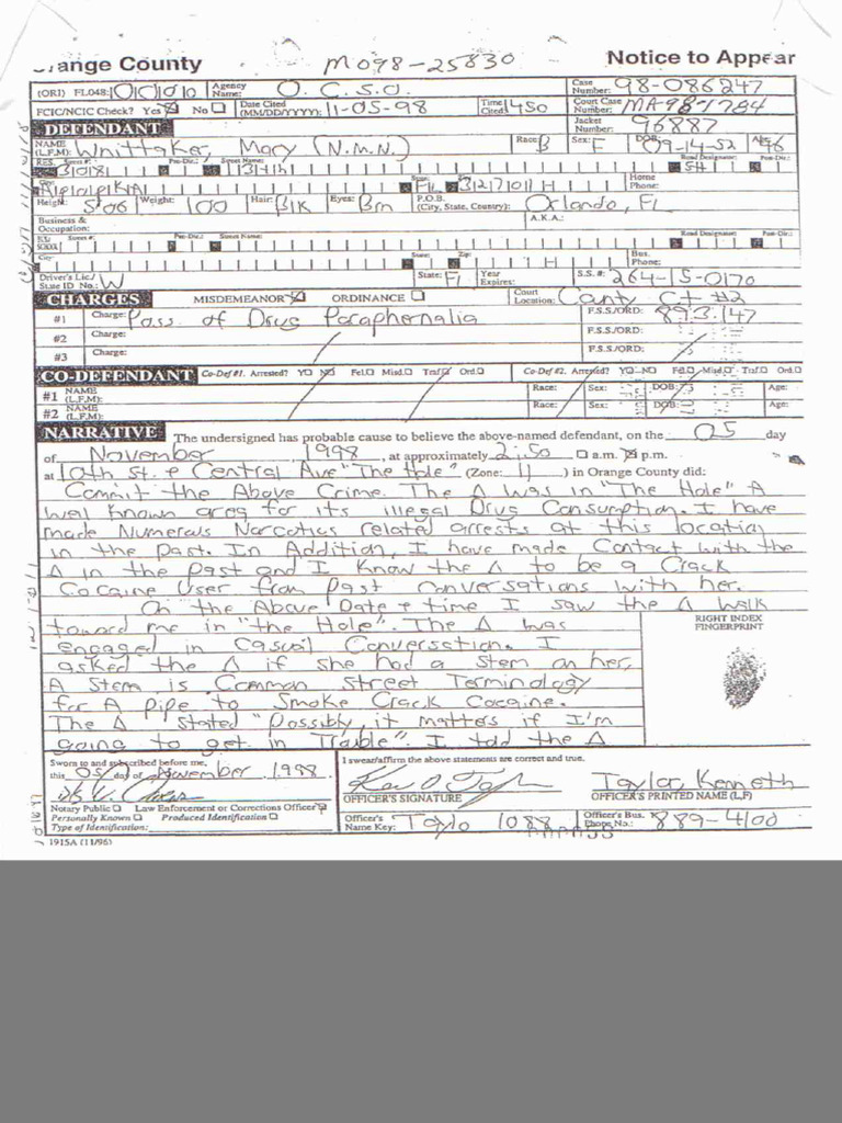 Charging Affidavit | PDF