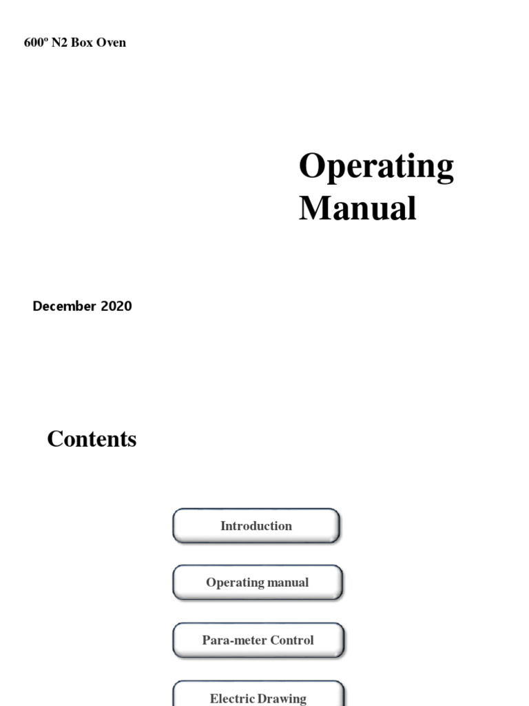 (#0847) Operation Manual - N2 Box Oven - Fito (2020-01-29) 3 | PDF | Pressure Measurement ...