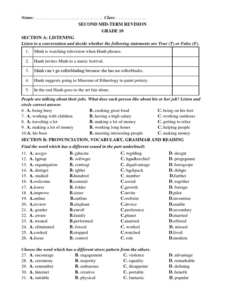 Grade 10 Mid-Term Revision | PDF | World Trade Organization | General Agreement On Tariffs And Trade