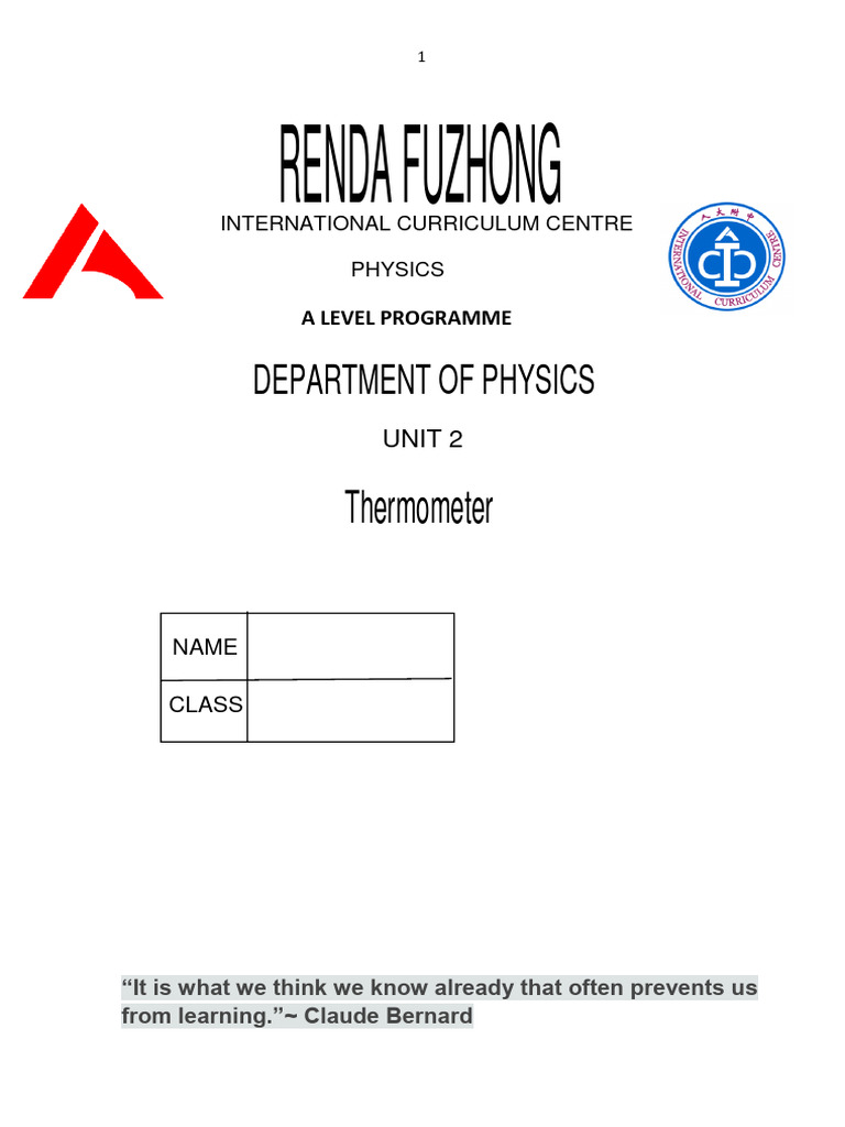 Thermometer | PDF | Temperature | Thermometer