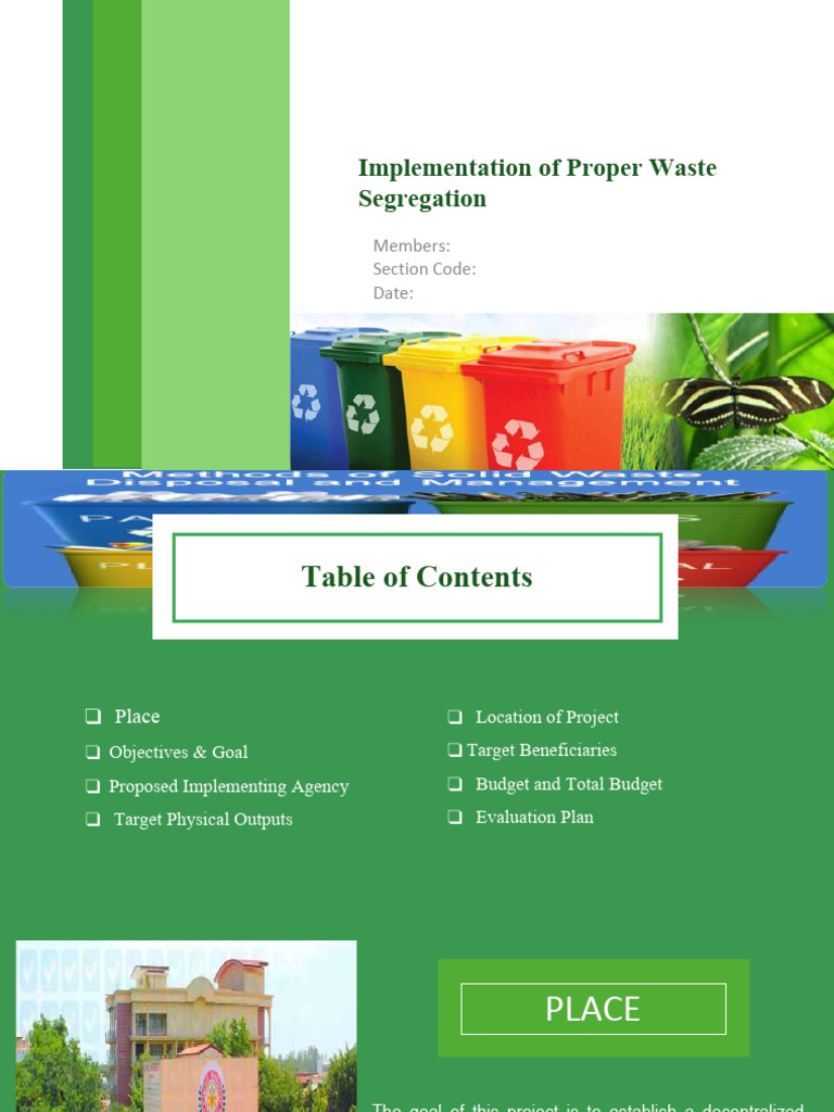 Waste Segregation Plan at CU | PDF | Municipal Solid Waste | Waste