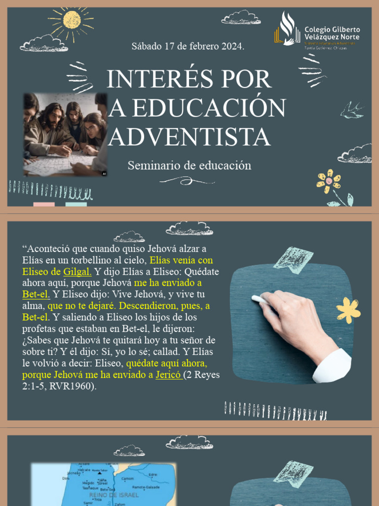 INTERÉS POR LA EDUCACIÓN ADVENTISTA Predicación 17 de Feb | PDF | Elijah | Iglesia Adventista ...