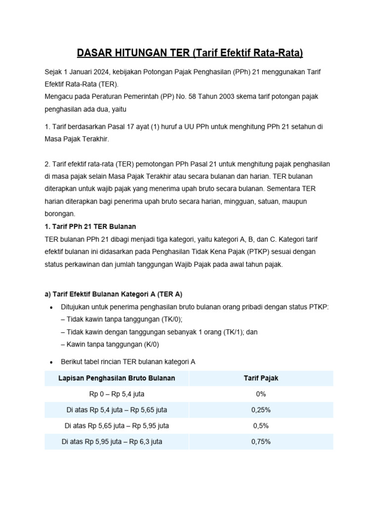 Dasar Hitungan Ter | PDF