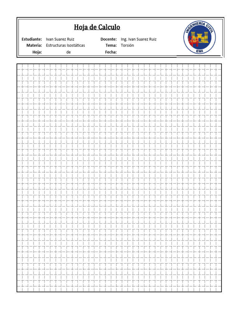 Hoja de Calculo EMI v1.0 | PDF