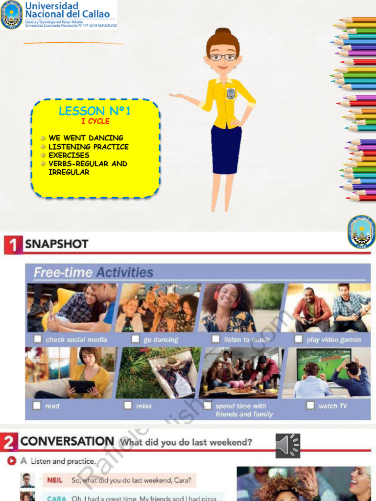 Lesson N°1-Past Simple Tense | Download Free PDF | Verb | Grammatical Tense