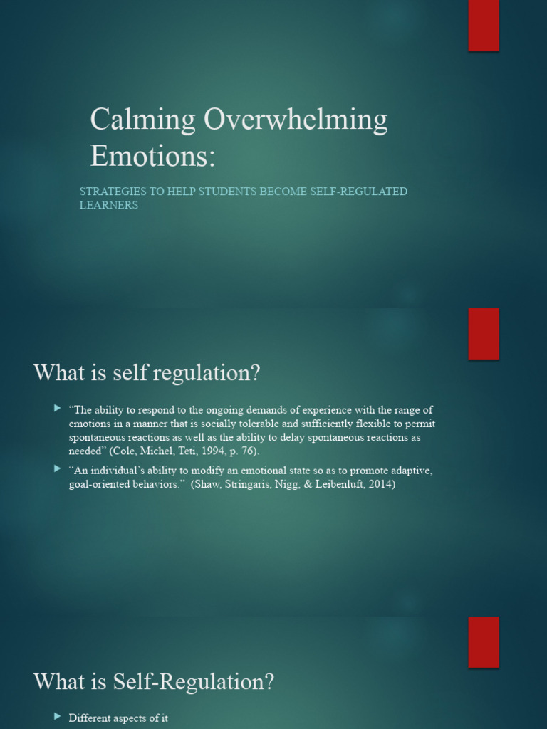 Calming Overwhelming Emotion 2017 | PDF | Emotional Self Regulation ...