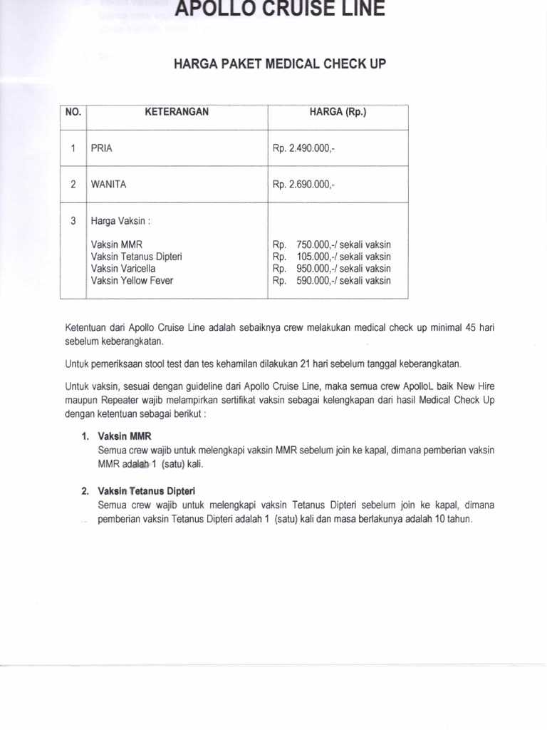 APOLLO -MEDICAL CHECK UP | PDF