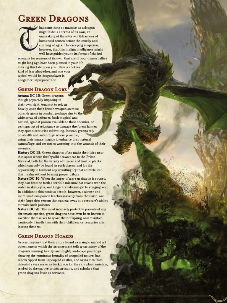 Green Dragons | PDF | Dragon