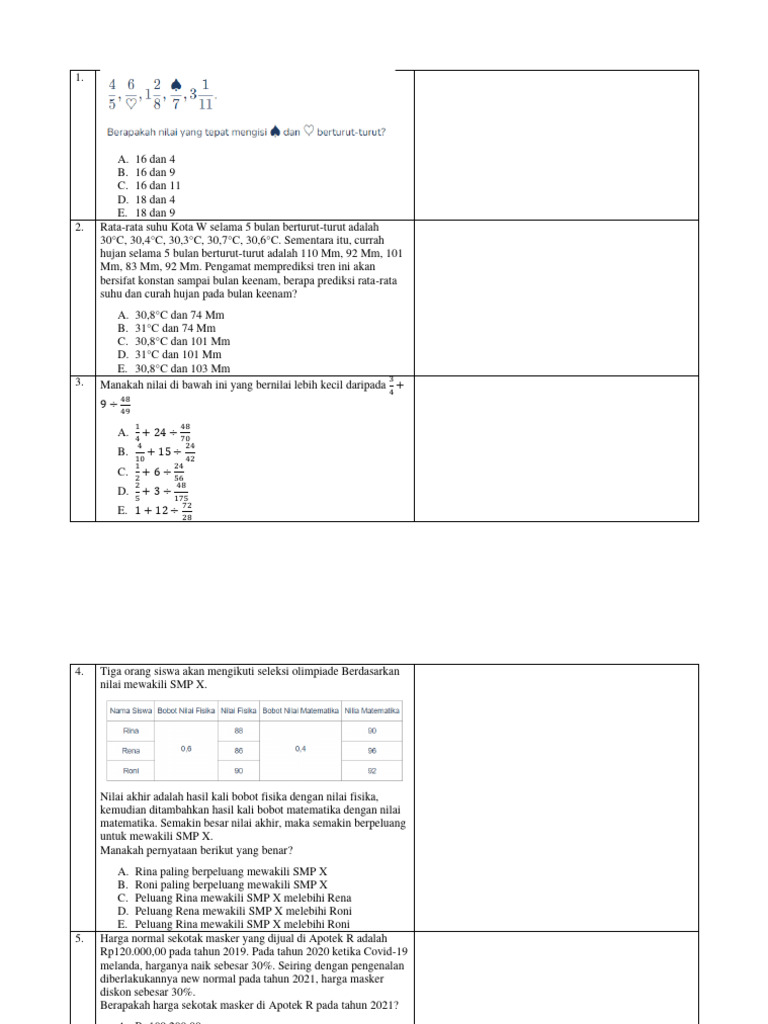 PU Kuantitatif Mipy #16 | PDF