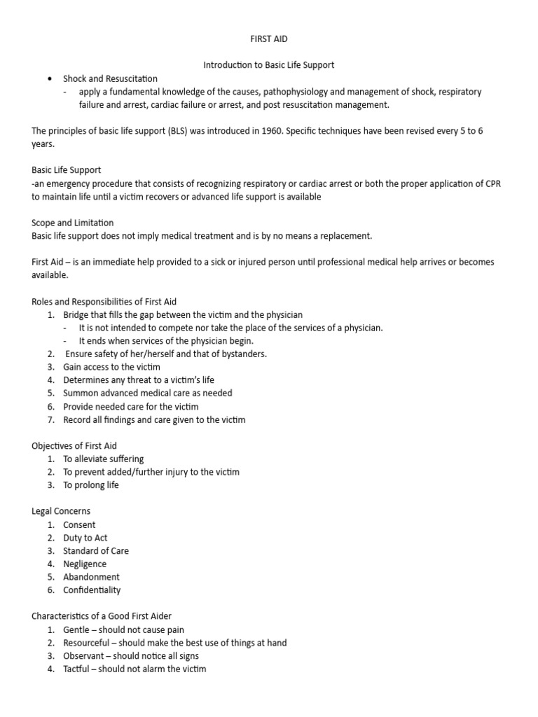 First Aid | PDF | Cardiopulmonary Resuscitation | First Aid