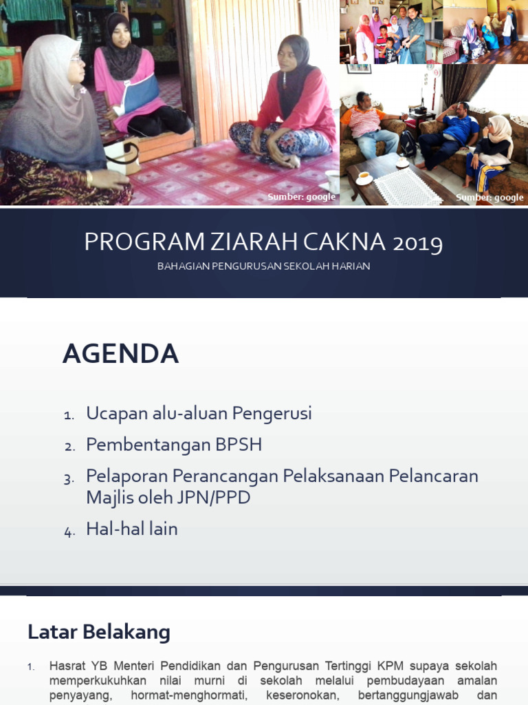 Slaid Program Ziarah Cakna 2019 | PDF
