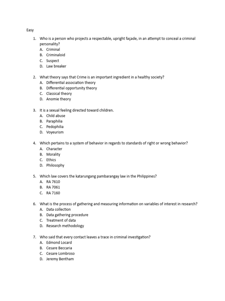 Quiz Bee - Q and A v3 | PDF | Probation | Justice