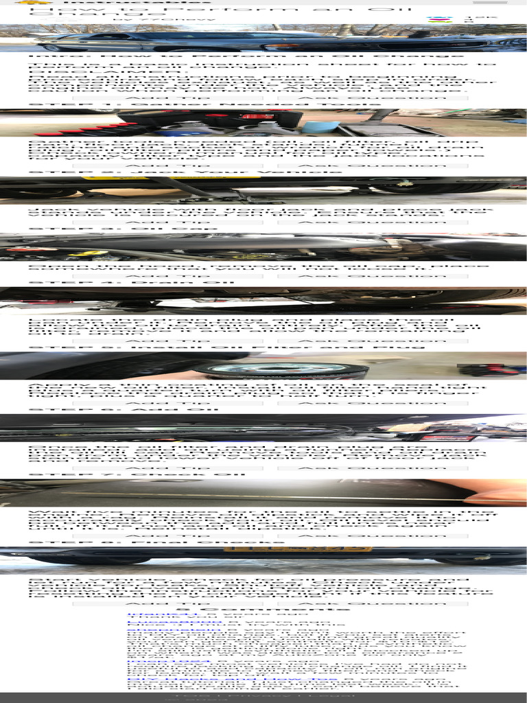 How To Perform An Oil Change | PDF