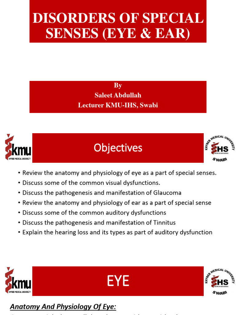 Patho-II Lecture-IV Disorders of Special Senses (Eye & Ear) | PDF ...