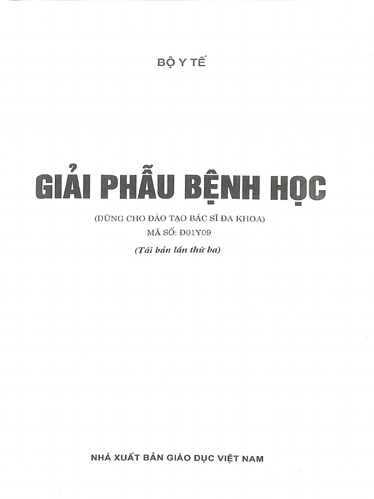Giai Phau Benh Hoc (BSDK) - Bo Y Te | PDF