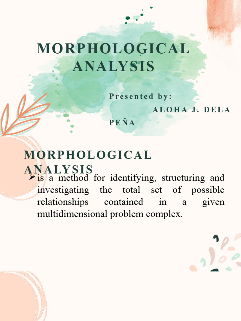 Morphological Analysis | PDF
