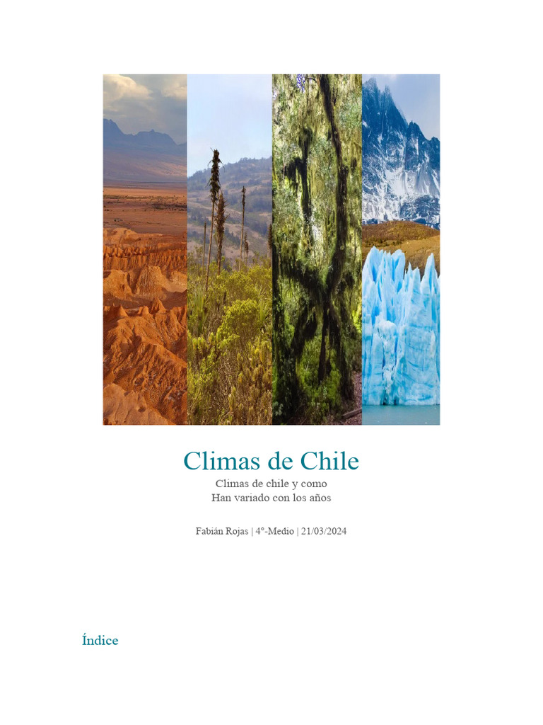 Climas de Chile | PDF | Clima | Desierto