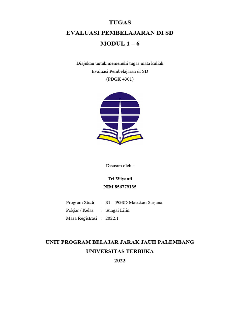 Evaluasi Pembelajaran - Modul 1 - 6 | PDF