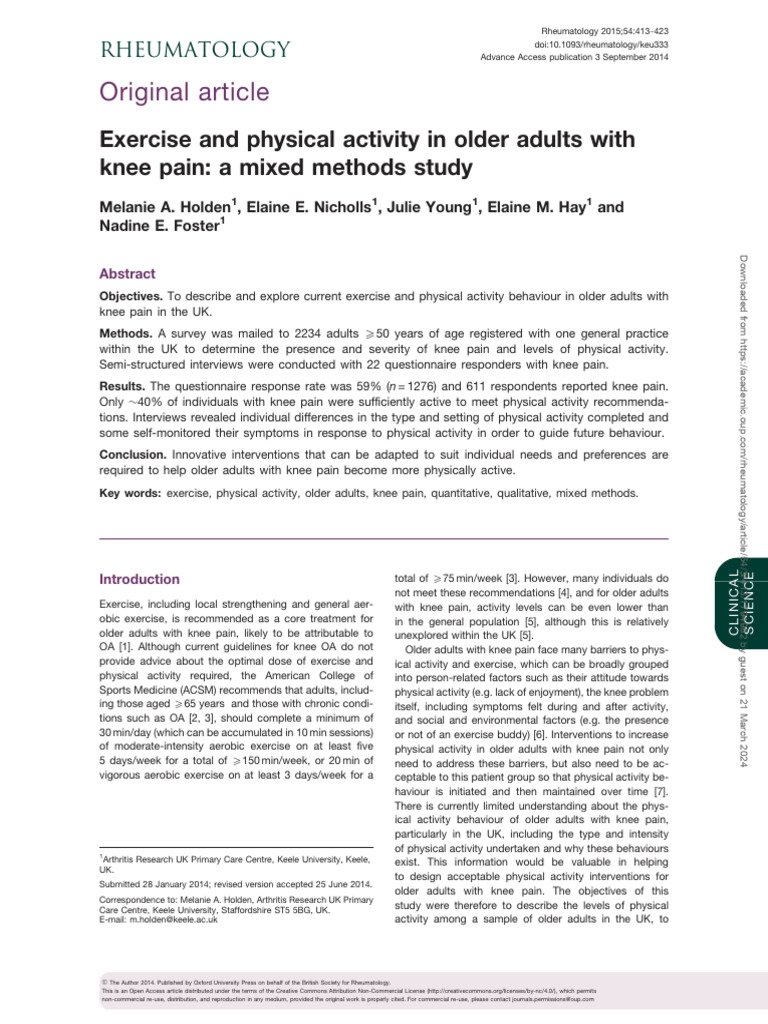 Exercise and physical activity | PDF | Survey Methodology | Questionnaire