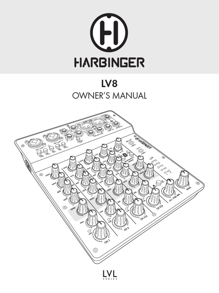 Harbinger LV8 Owner Manual | PDF | Microphone | Headphones