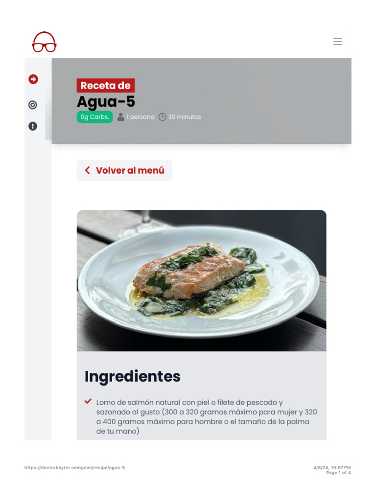 Receta de Salmón Keto Dr. Bayter | PDF | Mantequilla | Cocinando