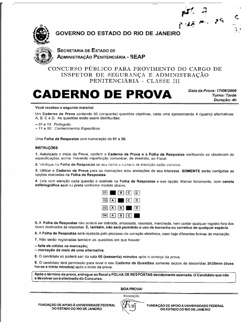 Prova Seap 2006 (1) - noPW | PDF