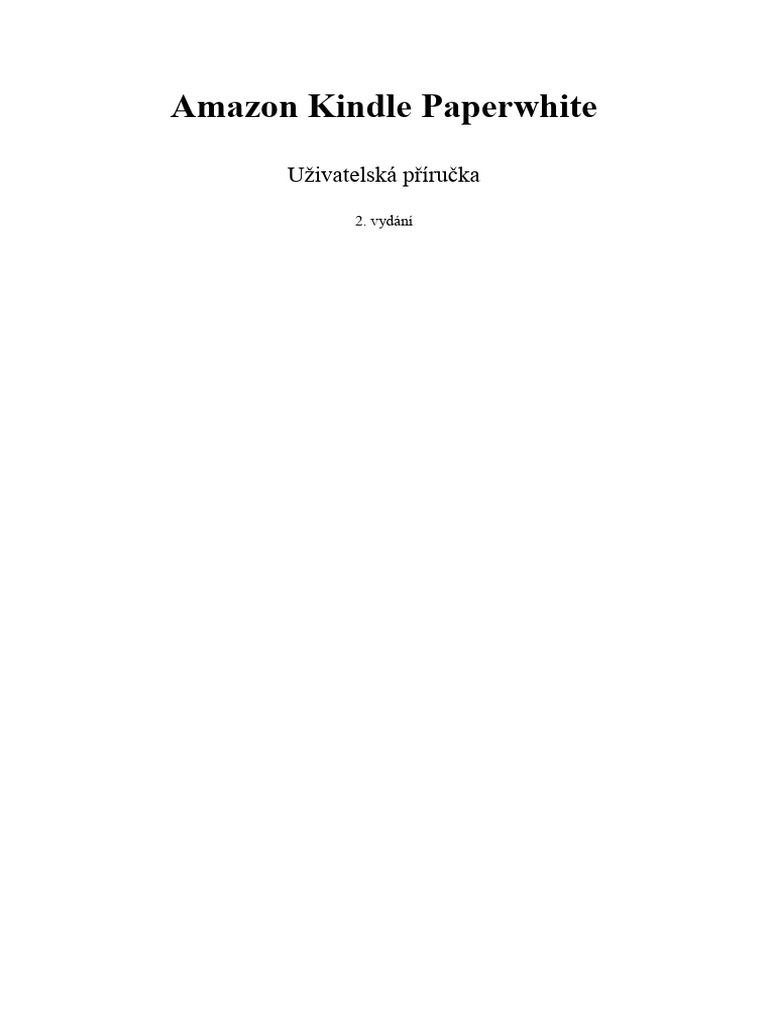 Ctecka Knih Amazon Kindle 5 122588 Locked Navod | PDF