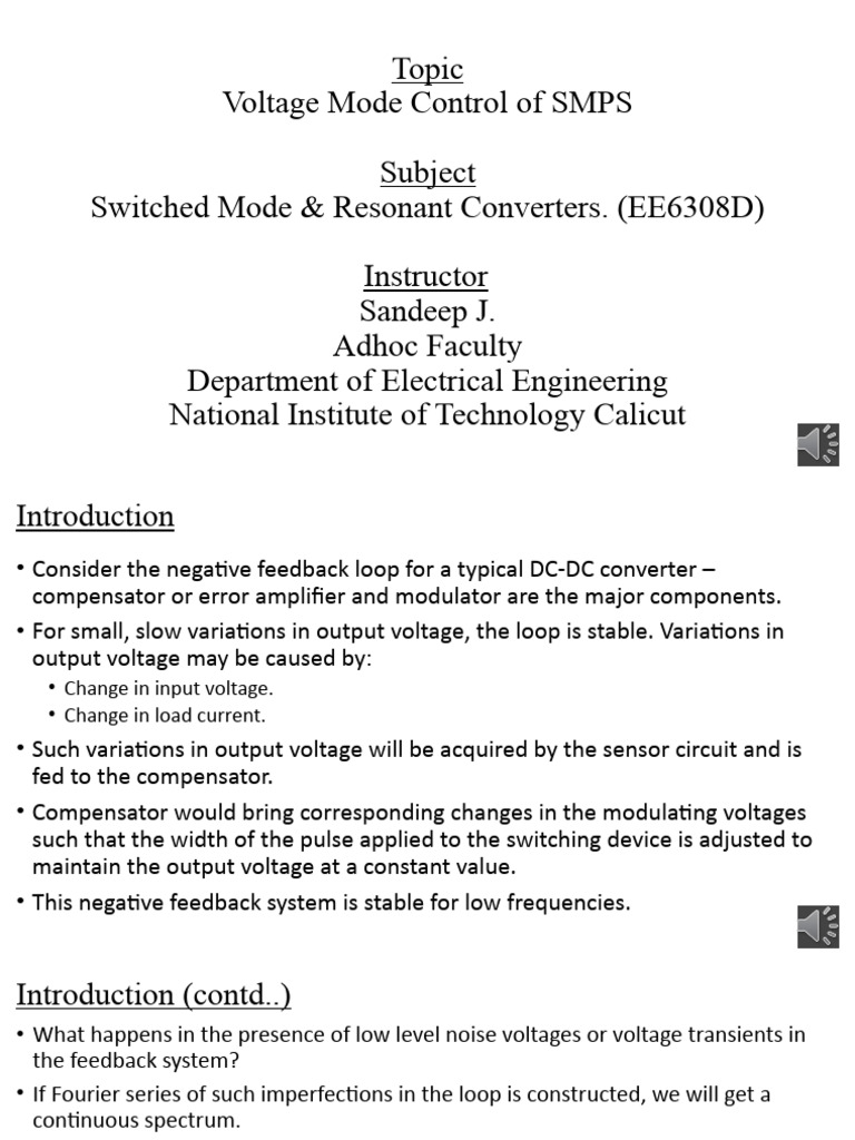 Voltage Mode Control | PDF | Electronic Filter | Amplifier