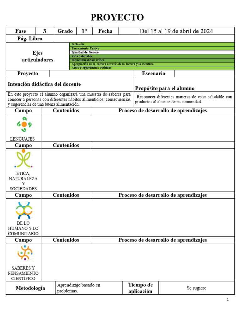 Formato Planeacion Didactica | PDF | Modificación de comportamiento | Cognición