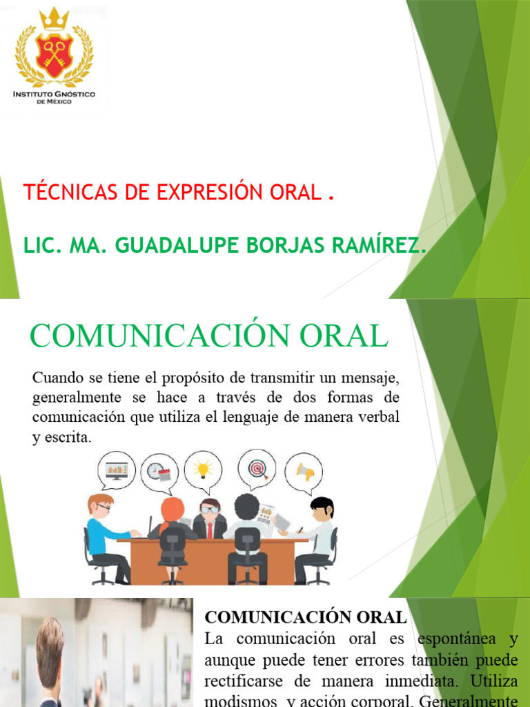2.-Tecnicas-De-Expresion-Oral (Complemento Tarea para El 26 Febrero) | PDF | Comunicación ...