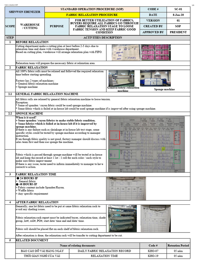 11. Pre Shrunk Machine Sop | PDF | Mechanical Engineering