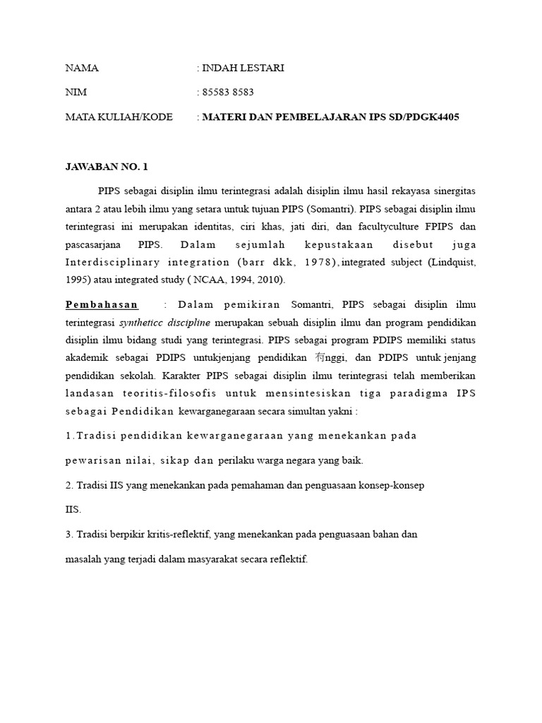 Ruang Setara dalam Pendidikan IPS | PDF