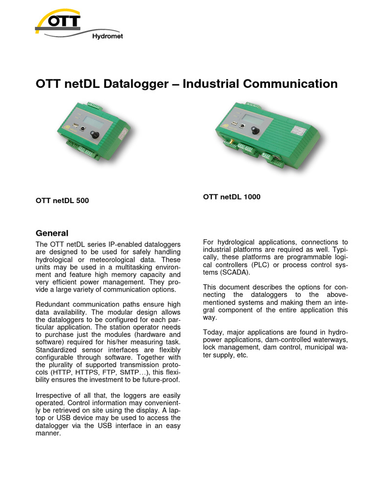 White Paper - OTT netDL Industrial Communication EN | PDF | Information ...