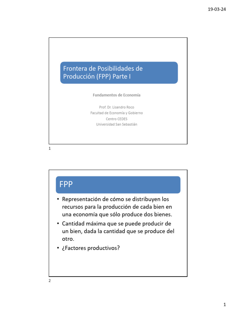Clase 3 - Frontera de PP I | PDF | Costo de oportunidad | Agricultura