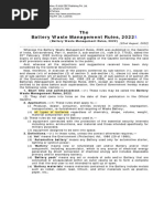 Battery Waste Management Rules 2022 | PDF | Waste | Waste Management