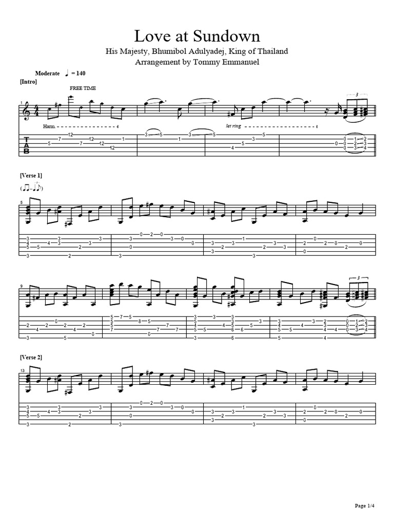 Tommy Emmanuel Love at Sundown | PDF