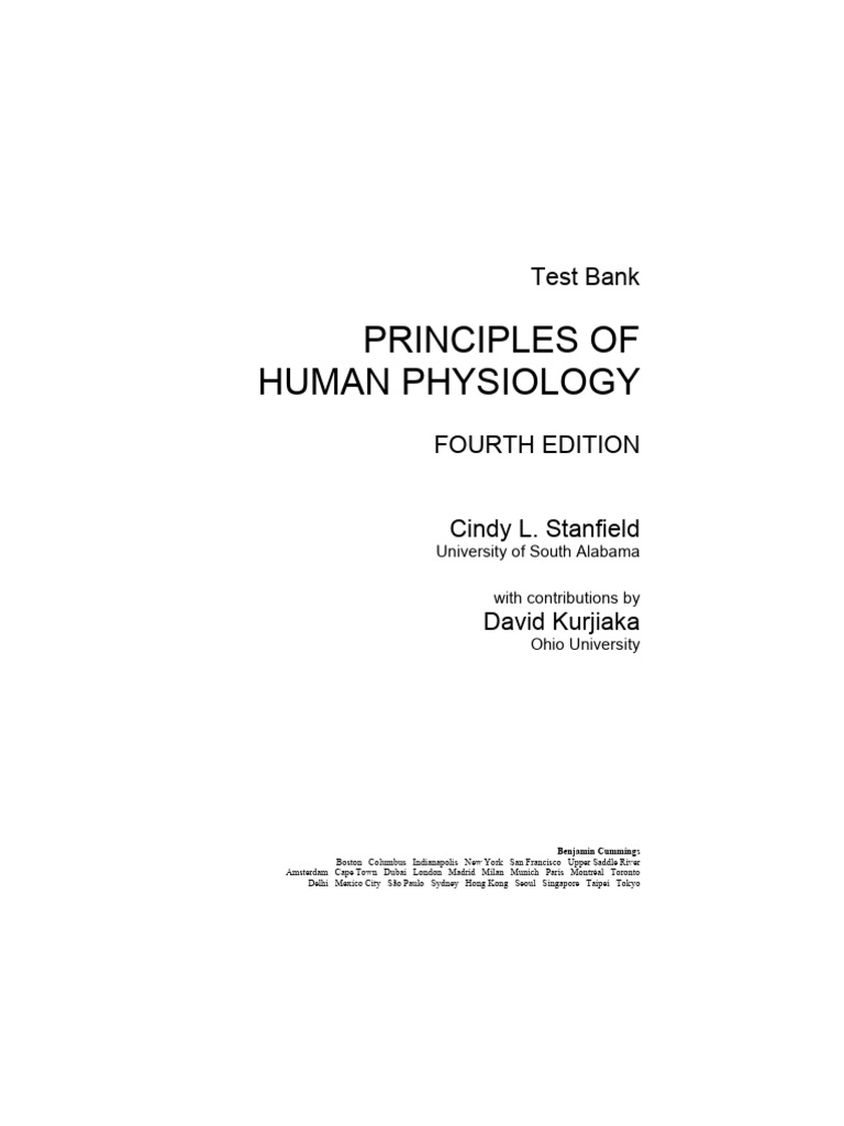 Physio Test Bank | Download Free PDF | Tissue (Biology) | Diabetes