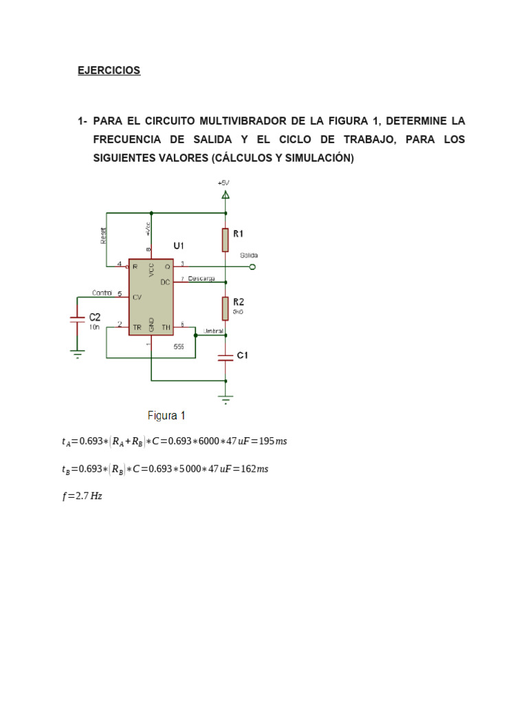 Ejercicios 555 PDF Free | PDF | Componentes eléctricos | Olas