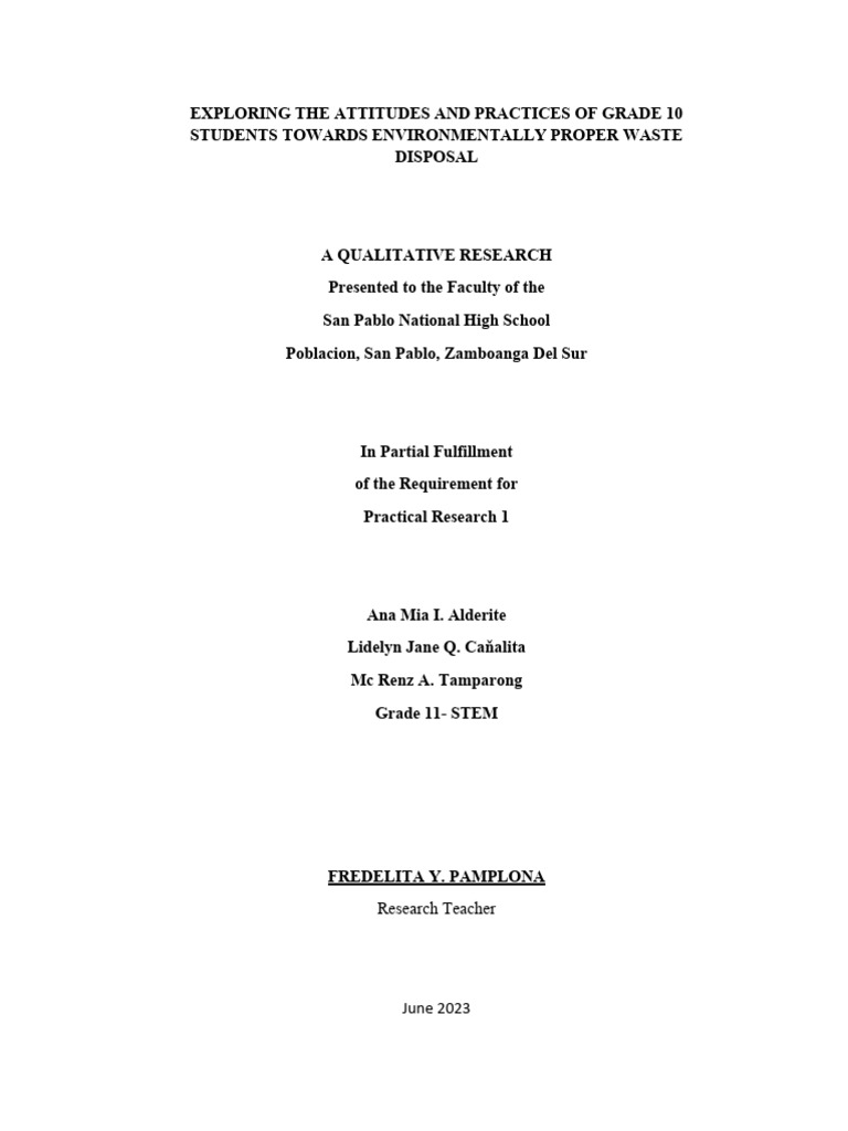 Acknowledgement | PDF | Attitude (Psychology) | Behavior