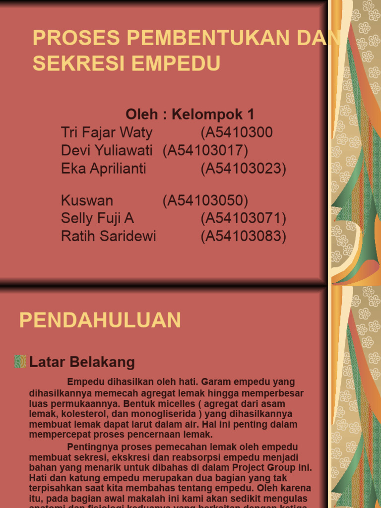 Proses Sekresi dan Fungsi Empedu | PDF