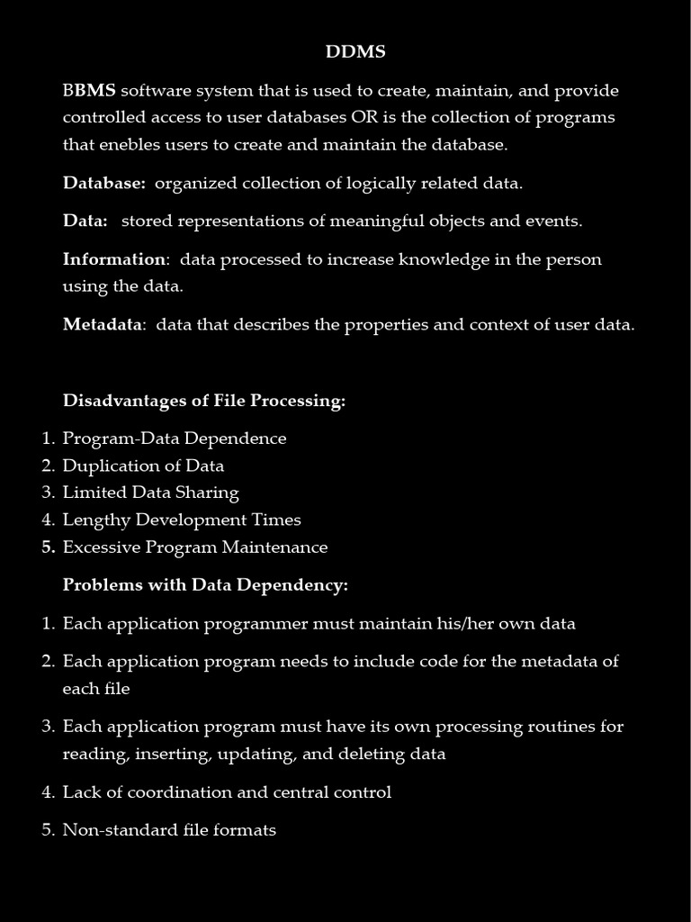 DDMS | PDF | Databases | Data
