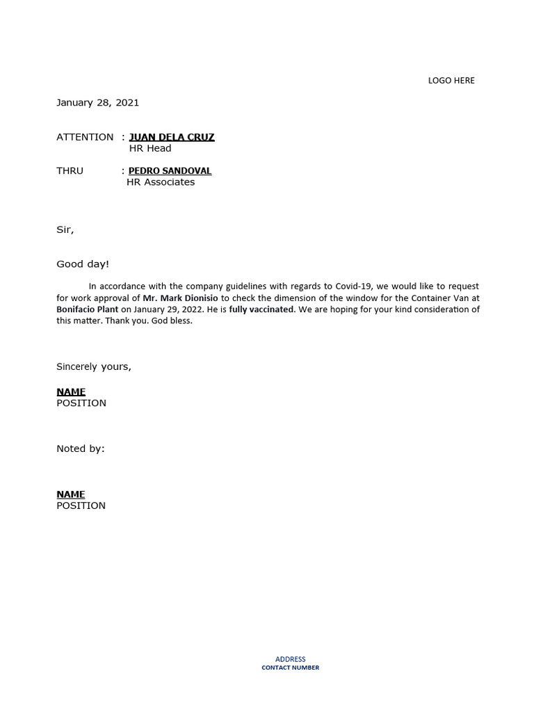 Endorsement Letter Sample | PDF