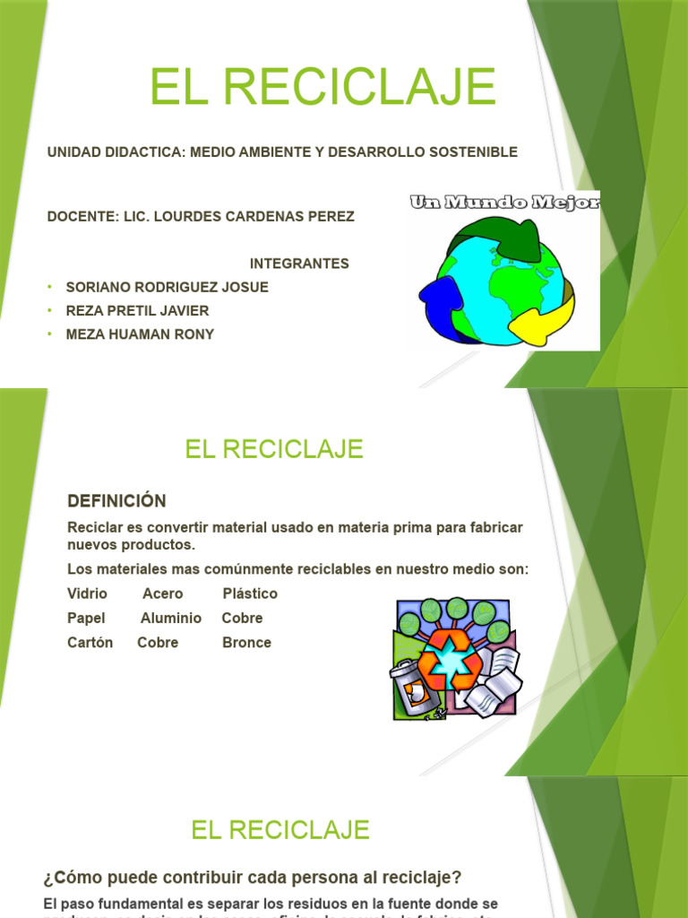 Importancia del Reciclaje Escolar | PDF | Residuos | Reciclaje