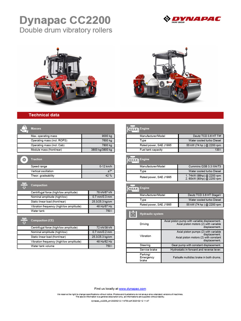 CC2200 Datasheet | PDF | Horsepower | Engines