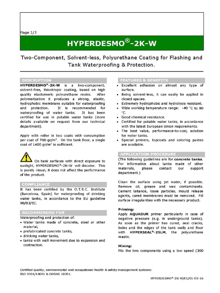 HYPERDESMO-2K-W | PDF