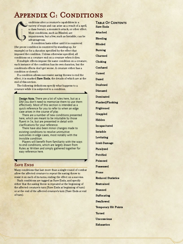 Appendix C - Conditions - The Homebrewery | Download Free PDF | Grappling