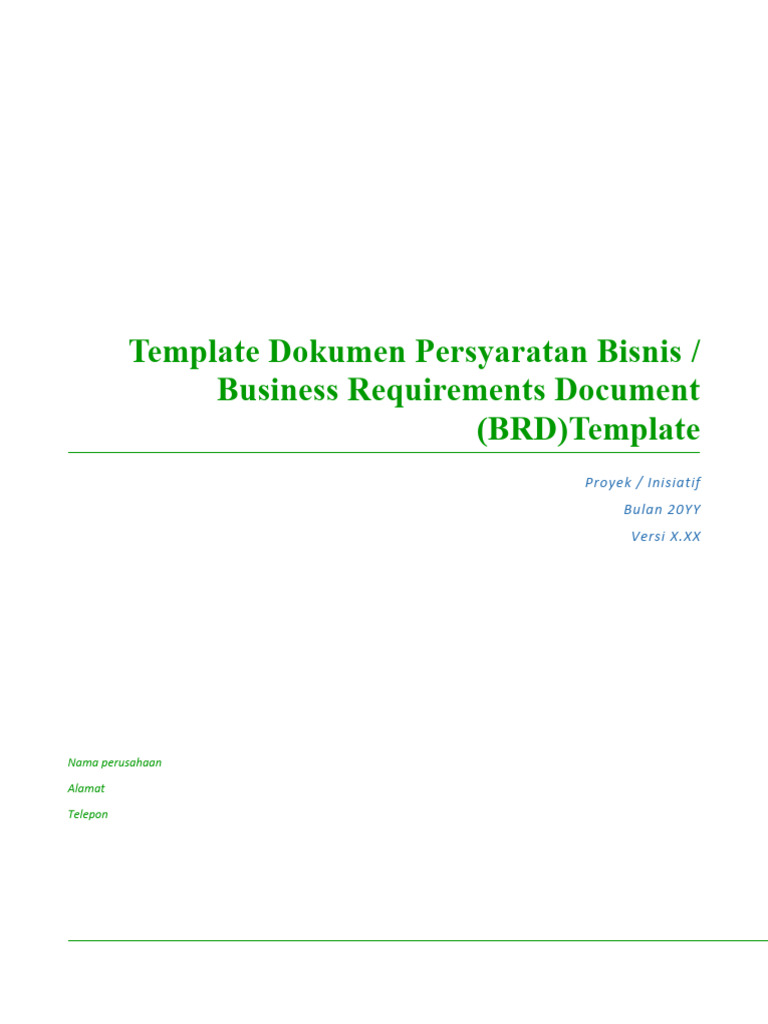 BRD-Template en Id (Lite) | PDF